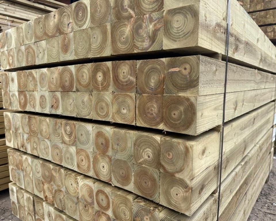 4x4 timber fence posts 8ft 2.4m *** | eBay UK