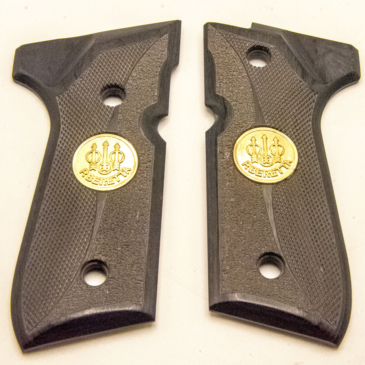 Luxurious Ebony Wood Beretta 92FS Pistol Grips - Stylish Design, 24K ...