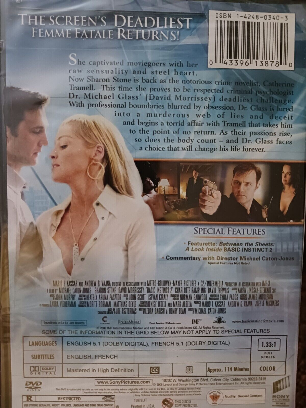 NEW Basic Instinct 2 (DVD, 2006) Sharon Stone - FACTORY SEALED NEW ...