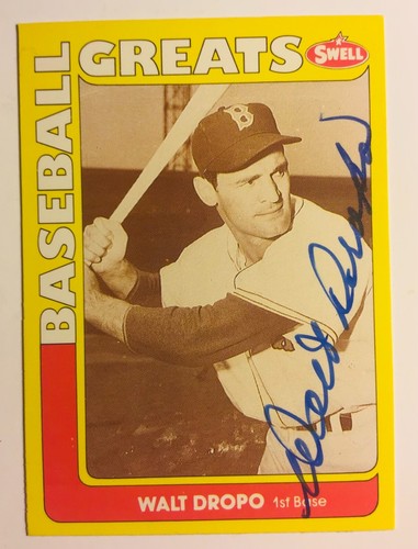 Boston Red Sox WALT DROPO signed autographed 1990 SWELL card auto 1950 ...