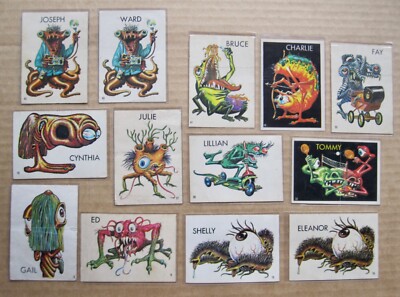 Lot of 13 Different 1965 Topps Ugly Stickers | eBay