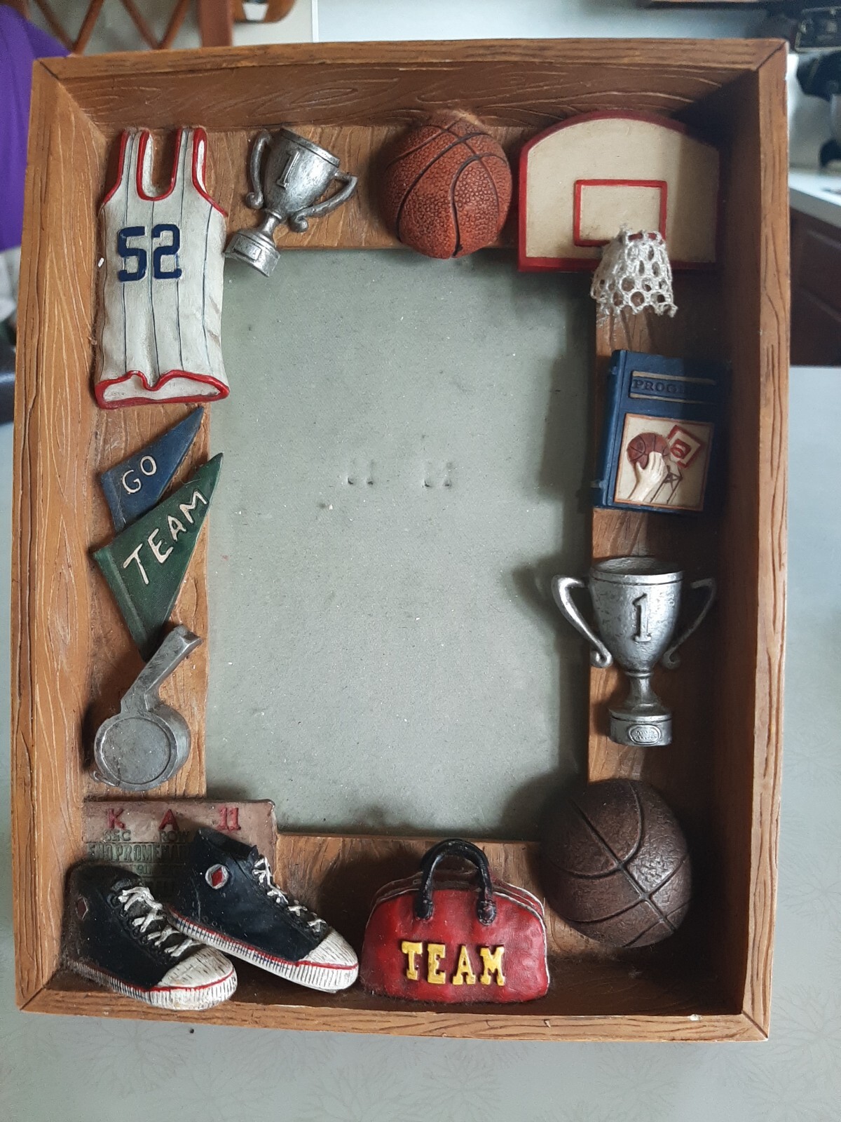 Handpainted Hoops ‘n Dreams” 3D basketball shadowbox photo frame by ...