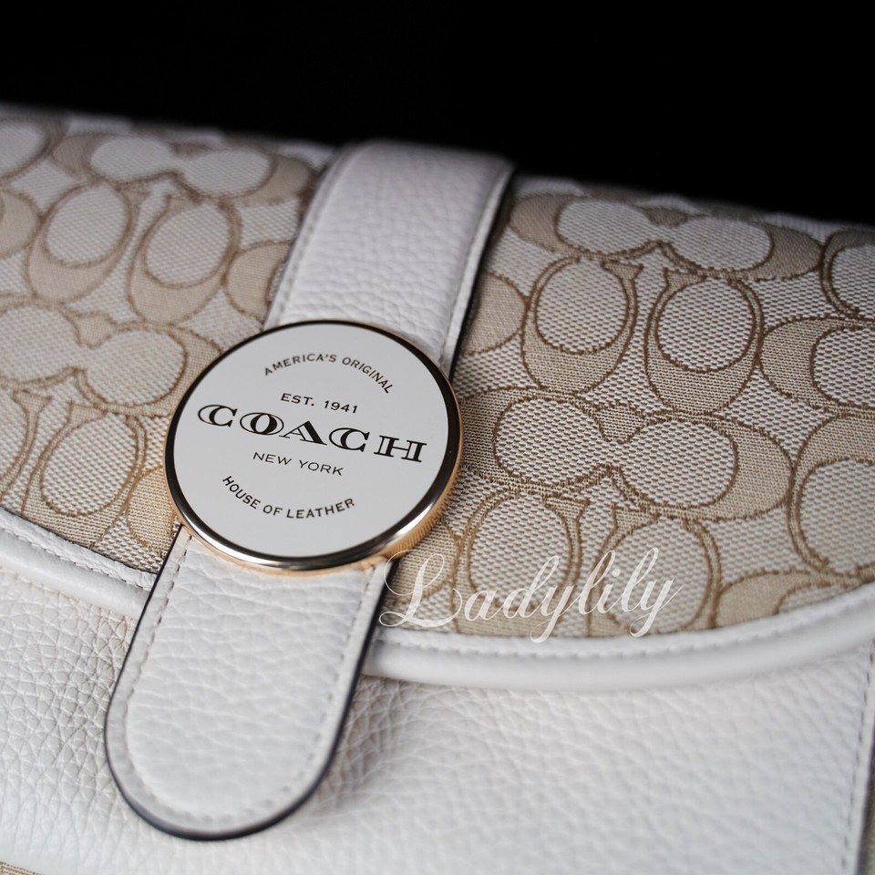 NWT Coach C8307 Lonnie Crossbody In Signature Jacquard And Pebble ...