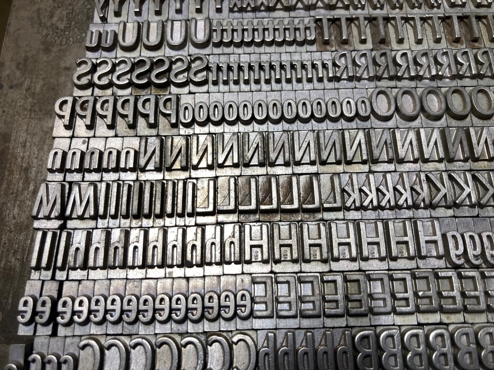 36pt.? - LEAD MONOTYPE FONT - LETTERPRESS - VINTAGE | eBay
