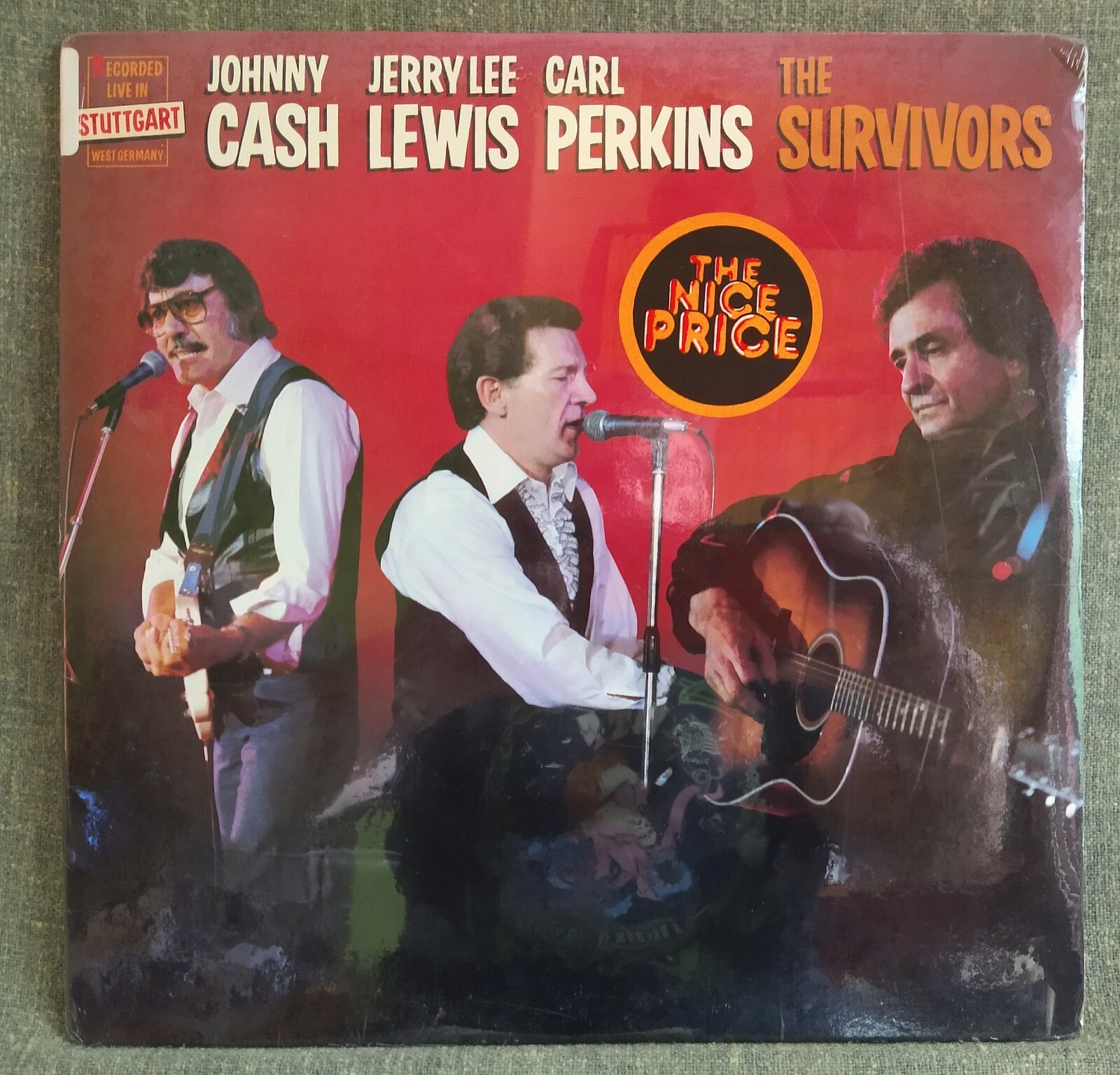SURVIVORS SEALED JOHNNY CASH Jerry Lee Lewis Carl Perkins Vinyl LP 1982 ...