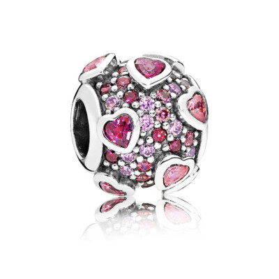 PANDORA Charm With Fancy Pink Red And Orchid CZ 796555CZSMX | eBay
