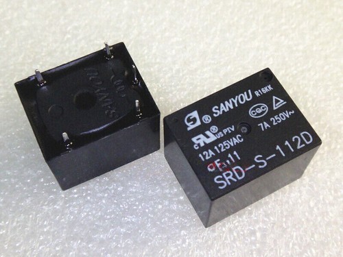 10PCS 5pins 12VDC SANYOU SRD-S-112D 12A 125VAC Power Relay | eBay