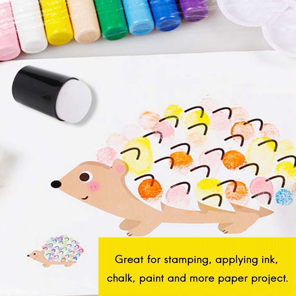 50Pcs Finger Sponge Dauber Painting Ink Pad Stamping Brush Craft Case ...