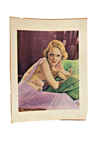 Vintage Beautiful Lady Woman Lithograph Print With Parsi Saree Purple ...