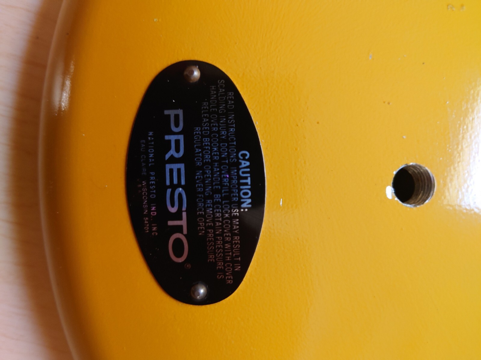 Vintage Presto 21qt Pressure Cooker 01/CA21H Harvest Gold Yellow 409 ...