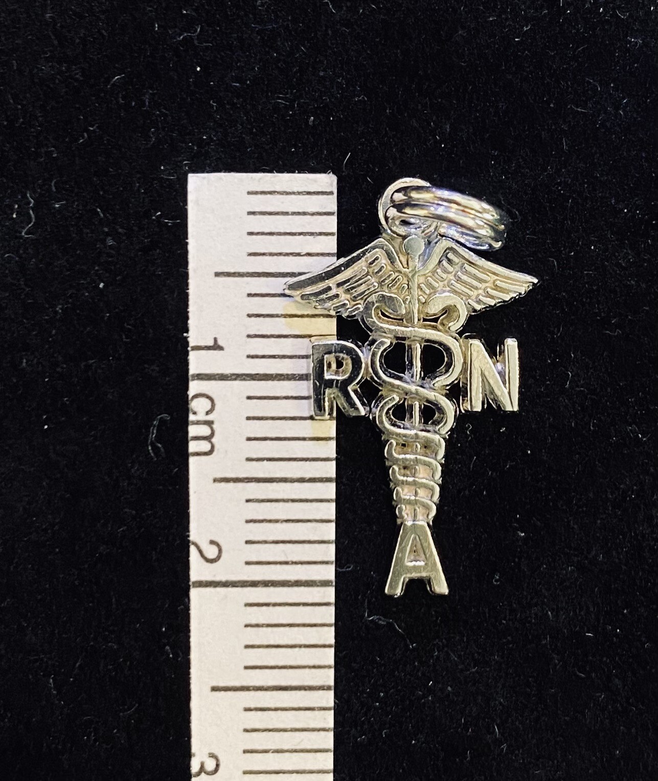 RNA Caduceus Vintage ROC Sterling Silver Charm- (Res… - Gem