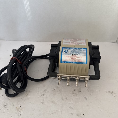 General Hydroponics BLUE STONE AIR PUMP MODEL AP-0025B 120VAC 60hz 320 ...