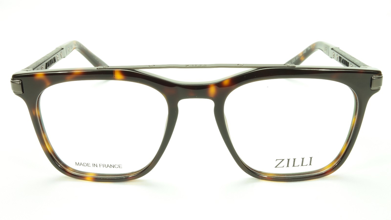 ZILLI Eyeglasses Frame Acetate Leather Titanium France Hand Made ZI ...
