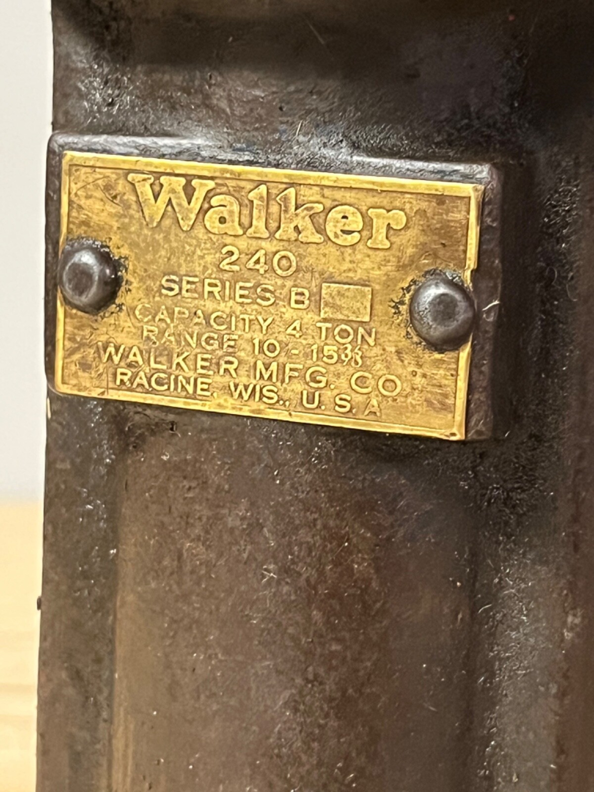 Vintage WALKER Ratchet Screw Jack Model 240 Serie B, Capacity 4 Ton ...