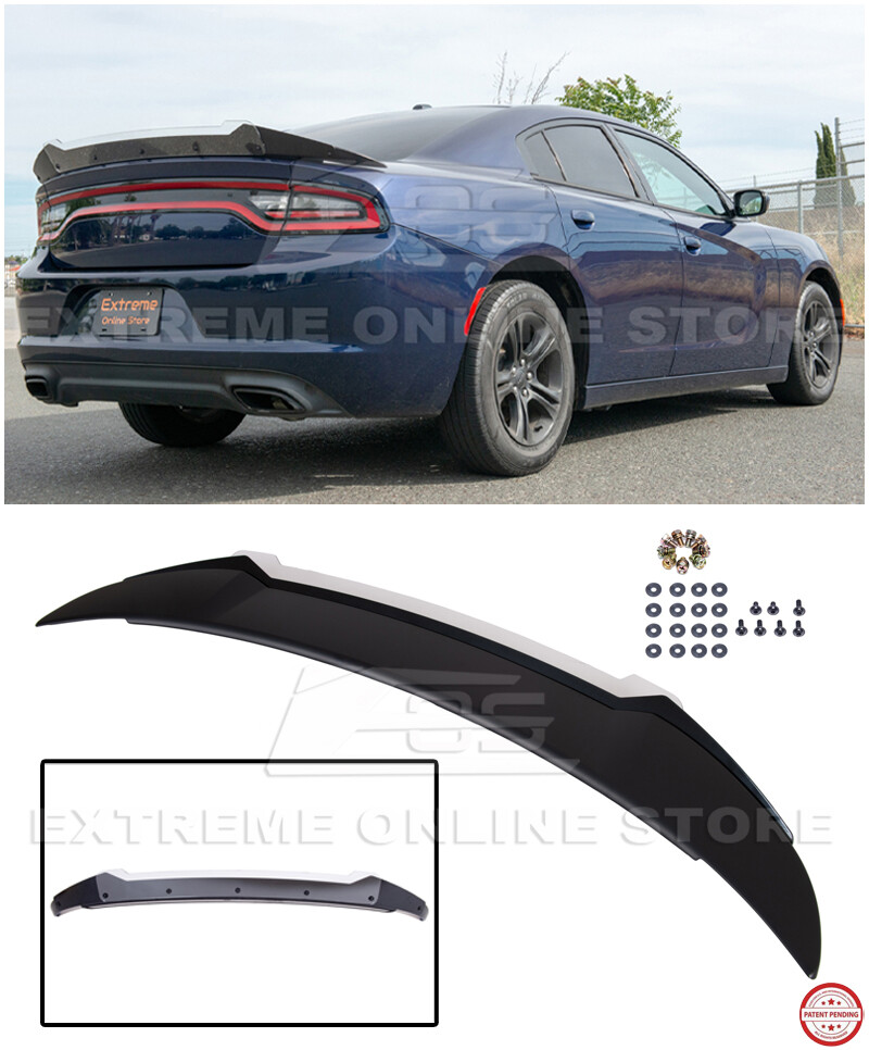 For 15-Up Dodge Charger Extended SRT Style Rear Trunk Wing Wickerbill ...