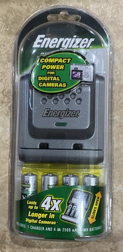 ENERGIZER Recharge Compact Charger for AA AAA 2 Hour Charge Time + 4 ...