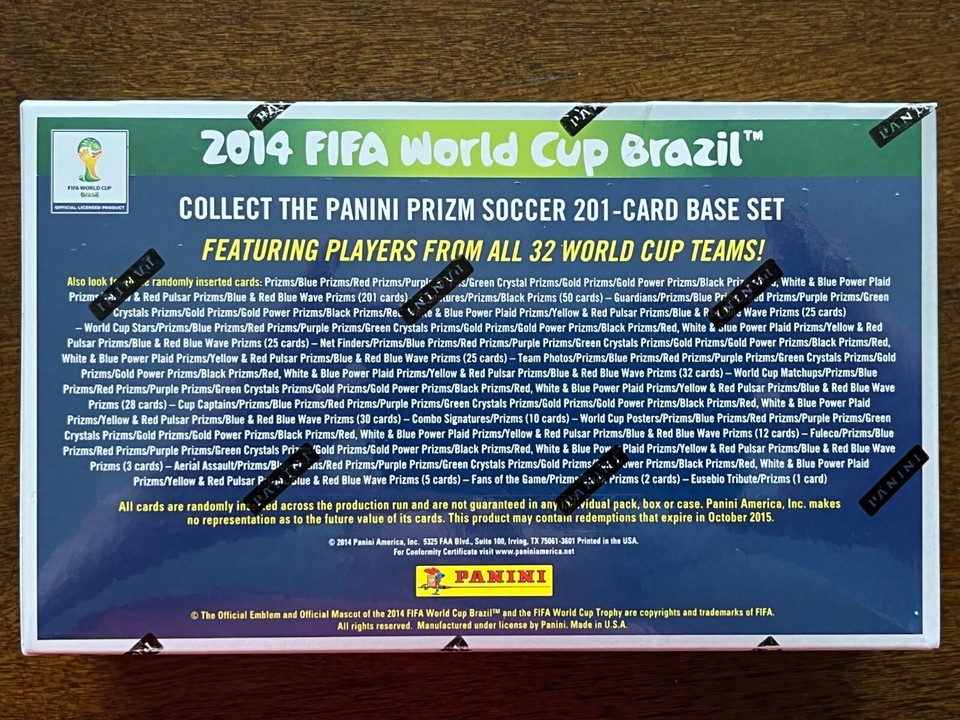 2014 Panini Prizm World Cup Factory Sealed Hobby Box | eBay