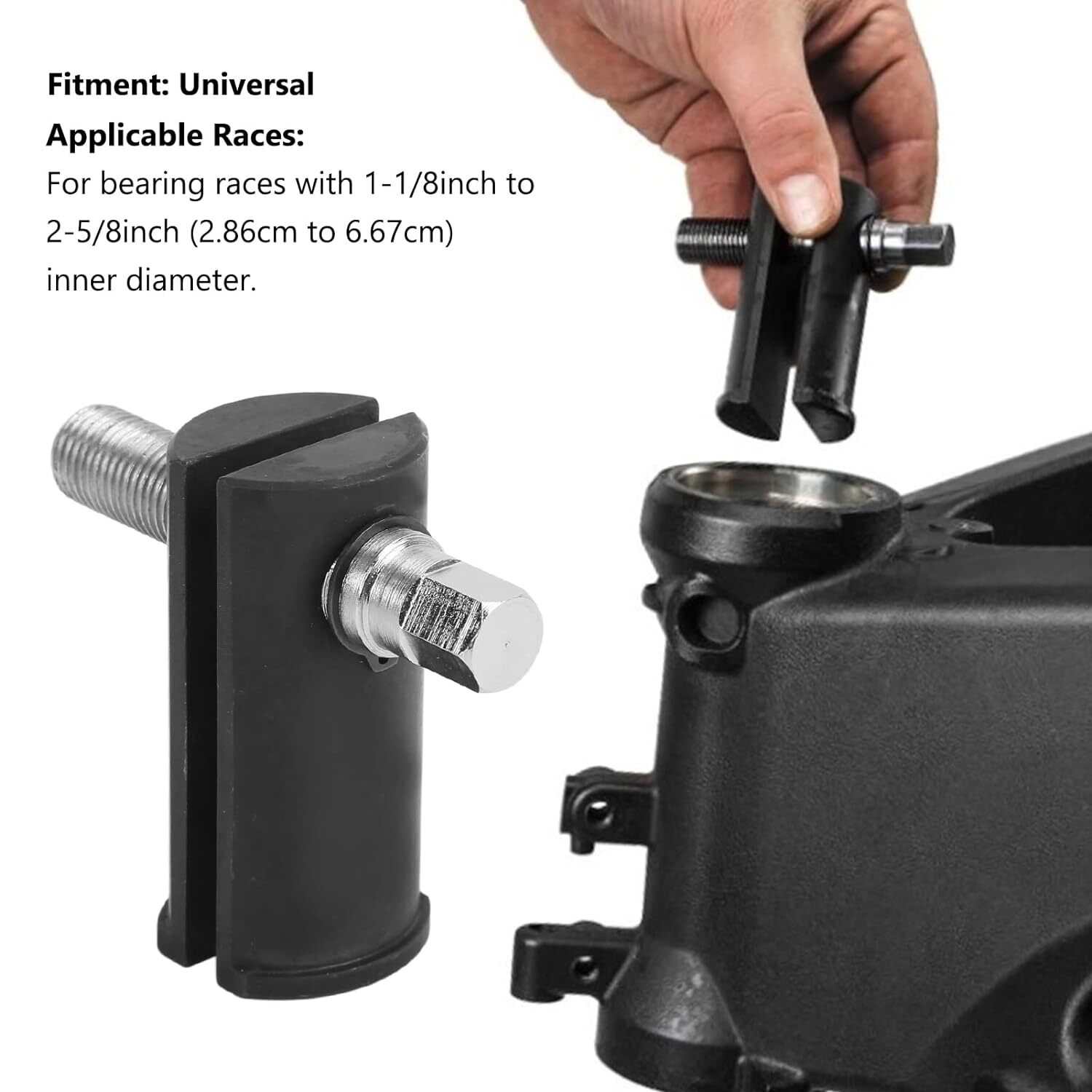 Neck Bearing Race Puller for 1‑1/8in to 2‑5/8in ID Races Steering Race ...