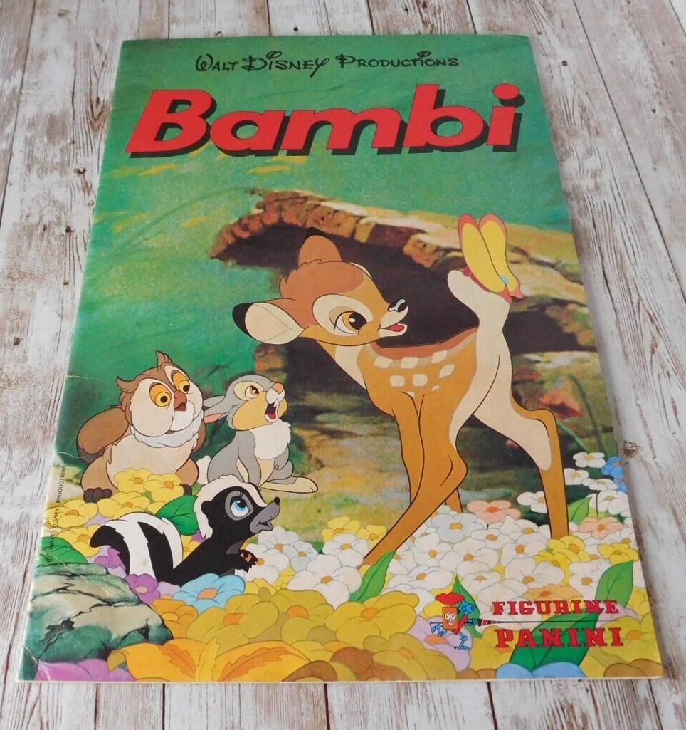Vintage Panini Walt Disney Productions Bambi Sticker Book Album French ...