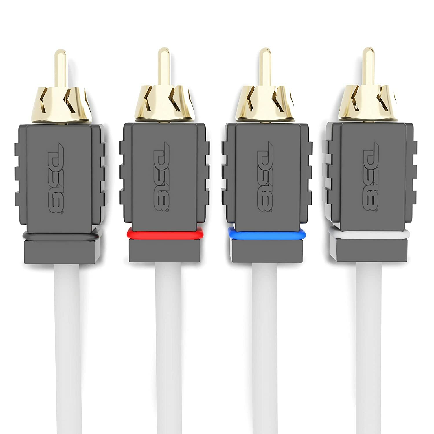 DS18 MOFCR-25FT.4CH 25ft Marine Grade 4-Channel Rca Cable 4CH OFC ...