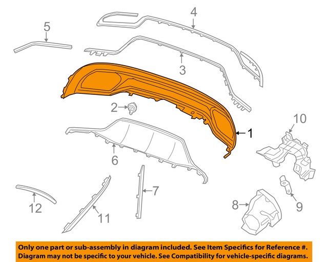 MERCEDES BENZ W205 C Class Rear Bumper Lower Cover A2058851238 OEM A1 ...