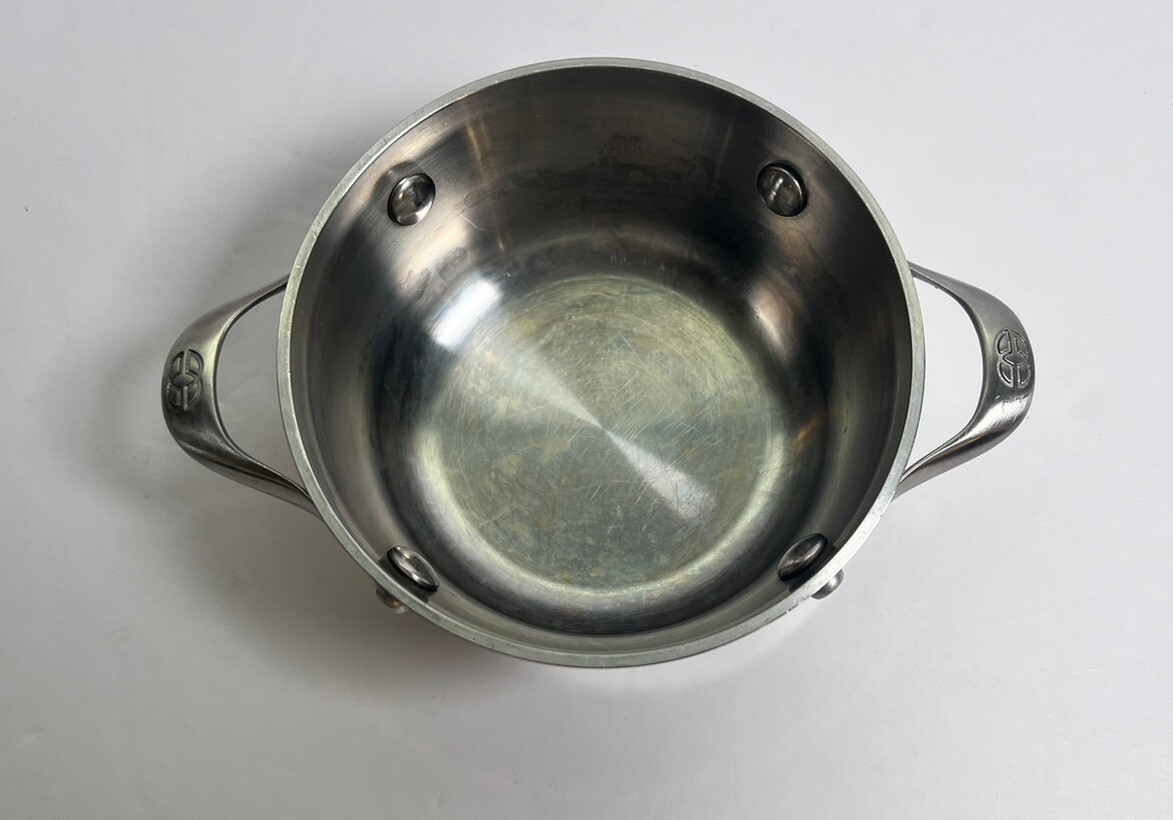 CALPHALON 12 OZ Sauce Pan Stock Pot #700 Mini Stainless Tri Ply ...