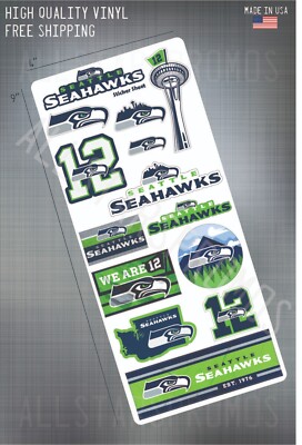 Seattle Seahawks NFL Football Decal Sticker Sheet 14x | eBay