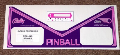 Bally ROLLING STONES Pinball Machine Apron Decal Set | eBay