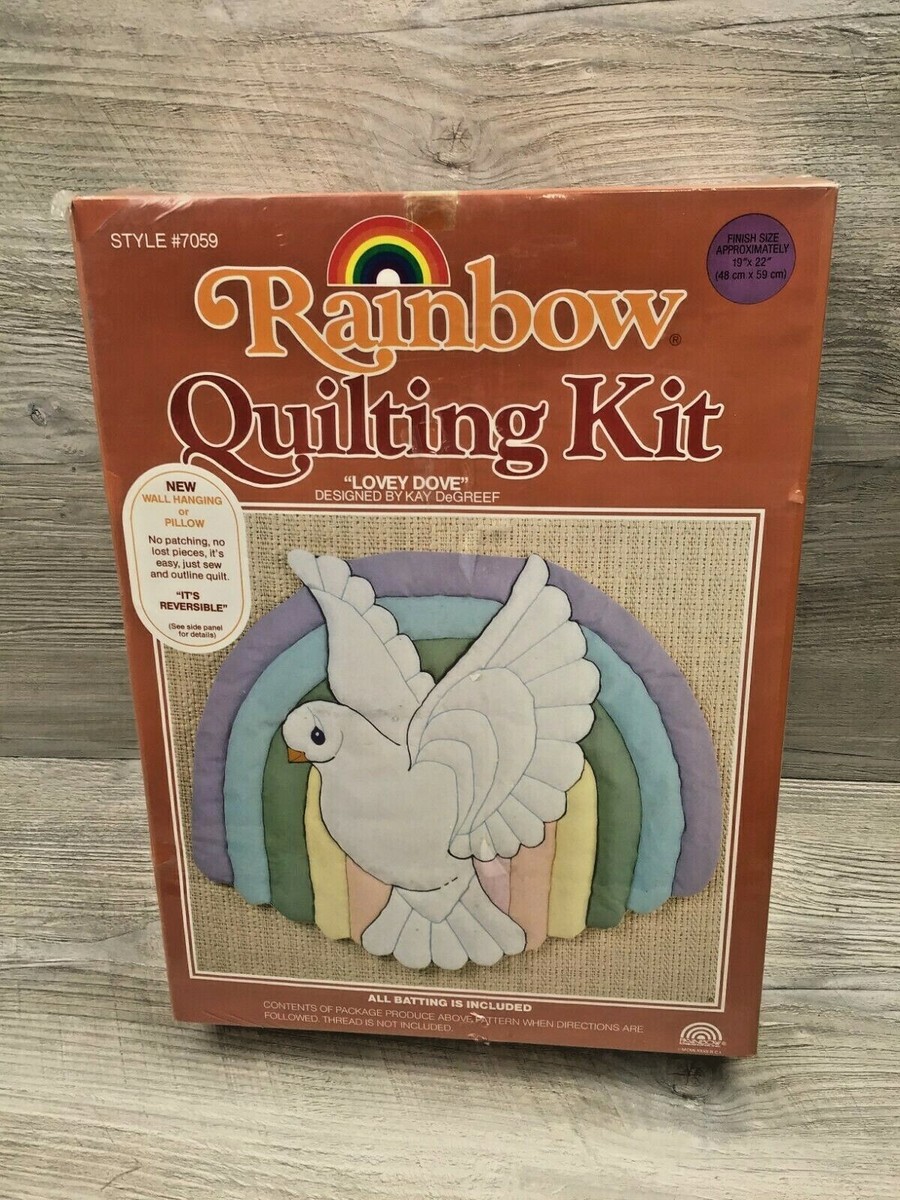 Rainbow Quilt With Dove