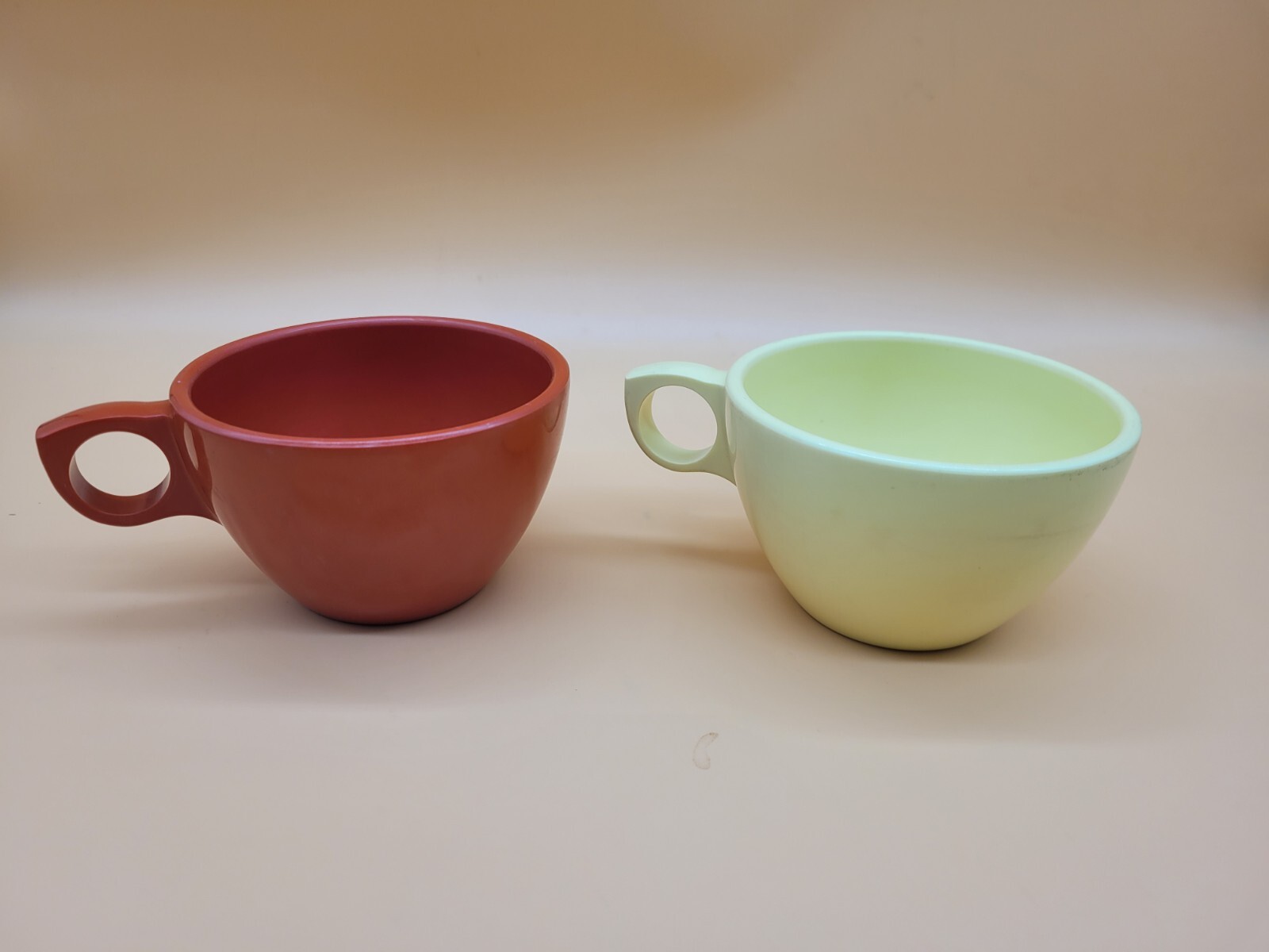 Vintage Prolon Ware Melamine Melmac MCM Cups Orange & Yellow Set of 2 ...