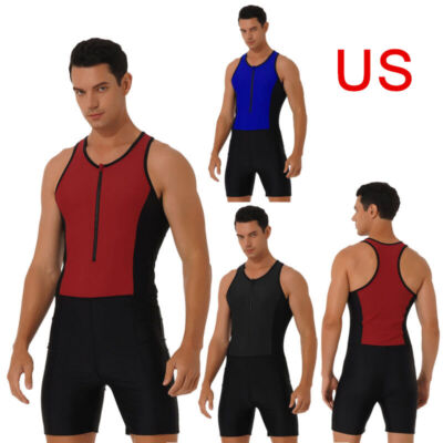 Men's Bodysuit One Piece Swimwear Swimsuit Wetsuit Tank Top Jumpsuit ...