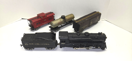 Marx O gauge trains #999 Steam Engine NYC & 3 car set | eBay