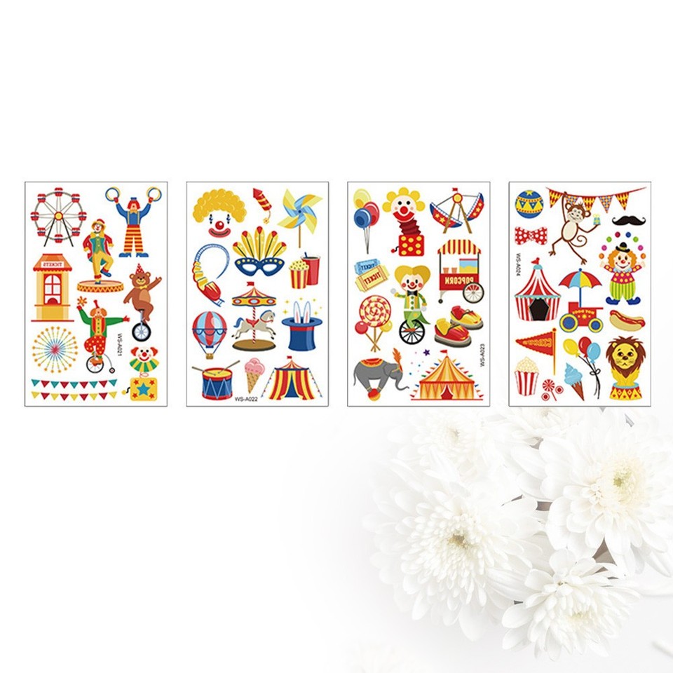 12 Sheets/Pack Sticker Packs Kids Cartoon Waterproof Festival Stickers ...