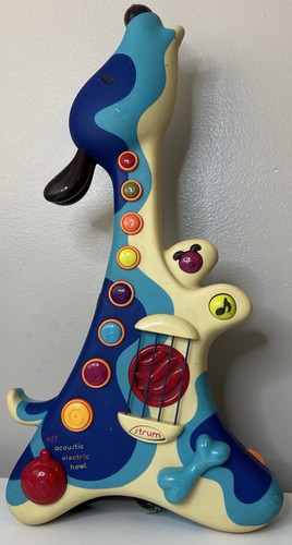 B. Toys B. Woofer Hound Musical Blue Dog Guitar 3 Play Modes No Strap ...