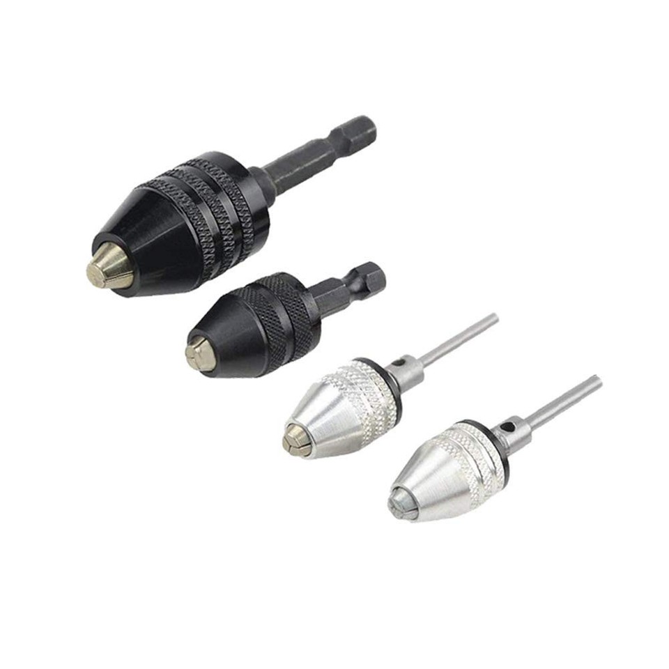 Keyless Drill Chuck Kits, 4pcs Small Drill Chuck Change Adapter W/ 1/4 ...