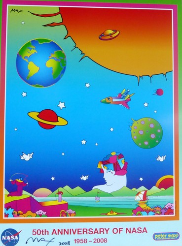 Peter Max Nasa 50th Anniversario Autografato Pop Art Psichedelico ...