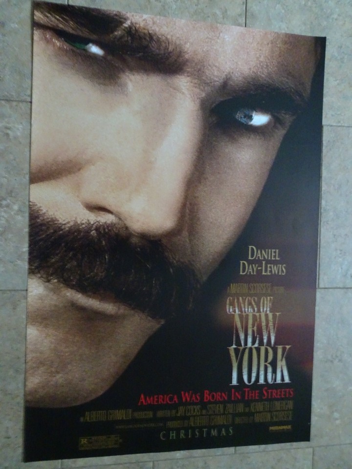 The Gangs of New York - Movie Poster with Daniel Day-Lewis as Bill "The ...
