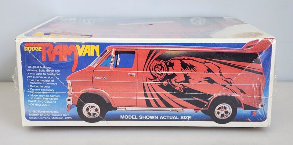 1980 MPC Dodge Ram Van 1/25 Scale Plastic Model Kit 1-0438, New Sealed ...