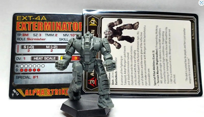 Battletech Exterminator Mech + Pilot Cards Alpha Strike Comstar Command ...
