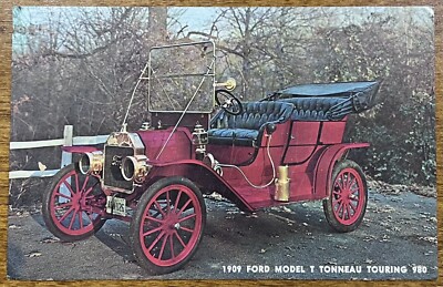 Postcard 1909 Ford Model T Tonneau Touring 980 Vintage Automobile | eBay
