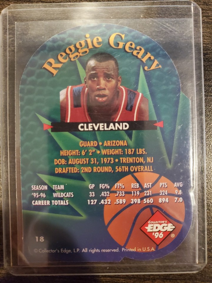 1996 Edge ROOKIE RAGE Die-Cut Reggie Geary #18 Rookie | eBay