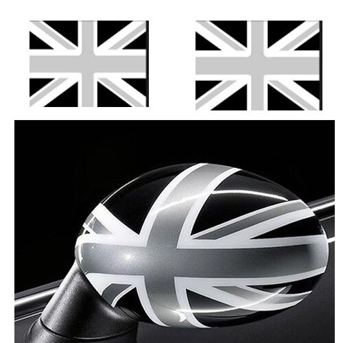 A Pairs Union Jack Black UK Flag Vinyl Sticker For BMW Mini Cooper ...