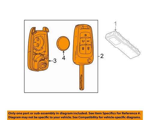 Chevrolet GM OEM 12-13 Sonic Keyless Entry-Key Fob Remote Transmitter ...