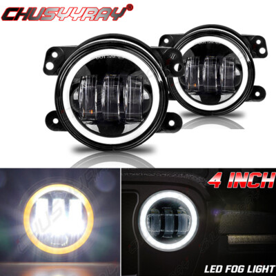Chrome LED 4" inch Fog Light kits For Hummer H3 H3T 2006 2007 2008 2009 ...
