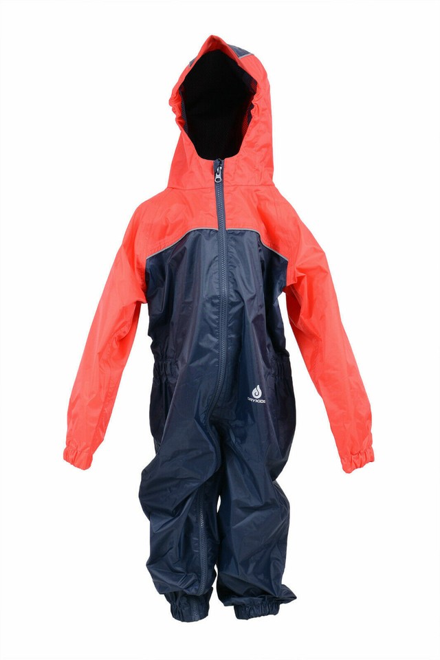 Dry Kids 2 Colour Waterproof Rainsuit, Childrens All in One Fun Dry ...