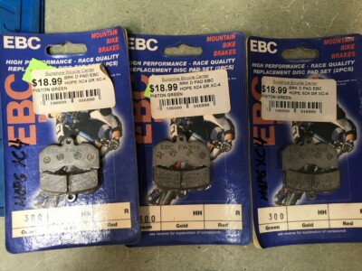 EBC Hope XC4 Brake Pads, 3 pairs, Green Compound | eBay