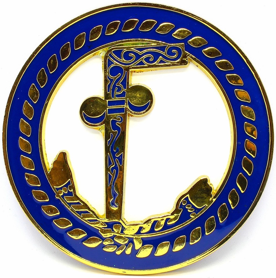 Masonic 3" Tubal Cane Stick and 2 Balls Car Emblem Blue // Gold DMCE17 ...