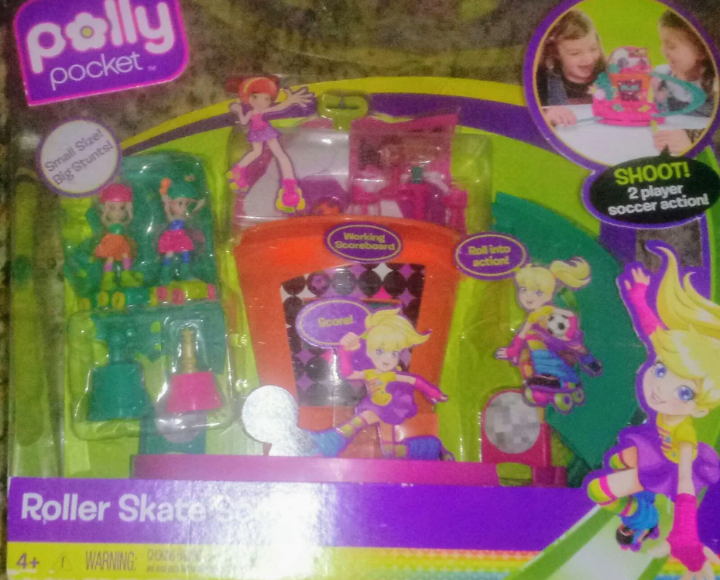 Rare 2010 Polly Pocket Roller Skate Soccer Interactive Doll Playset New ...