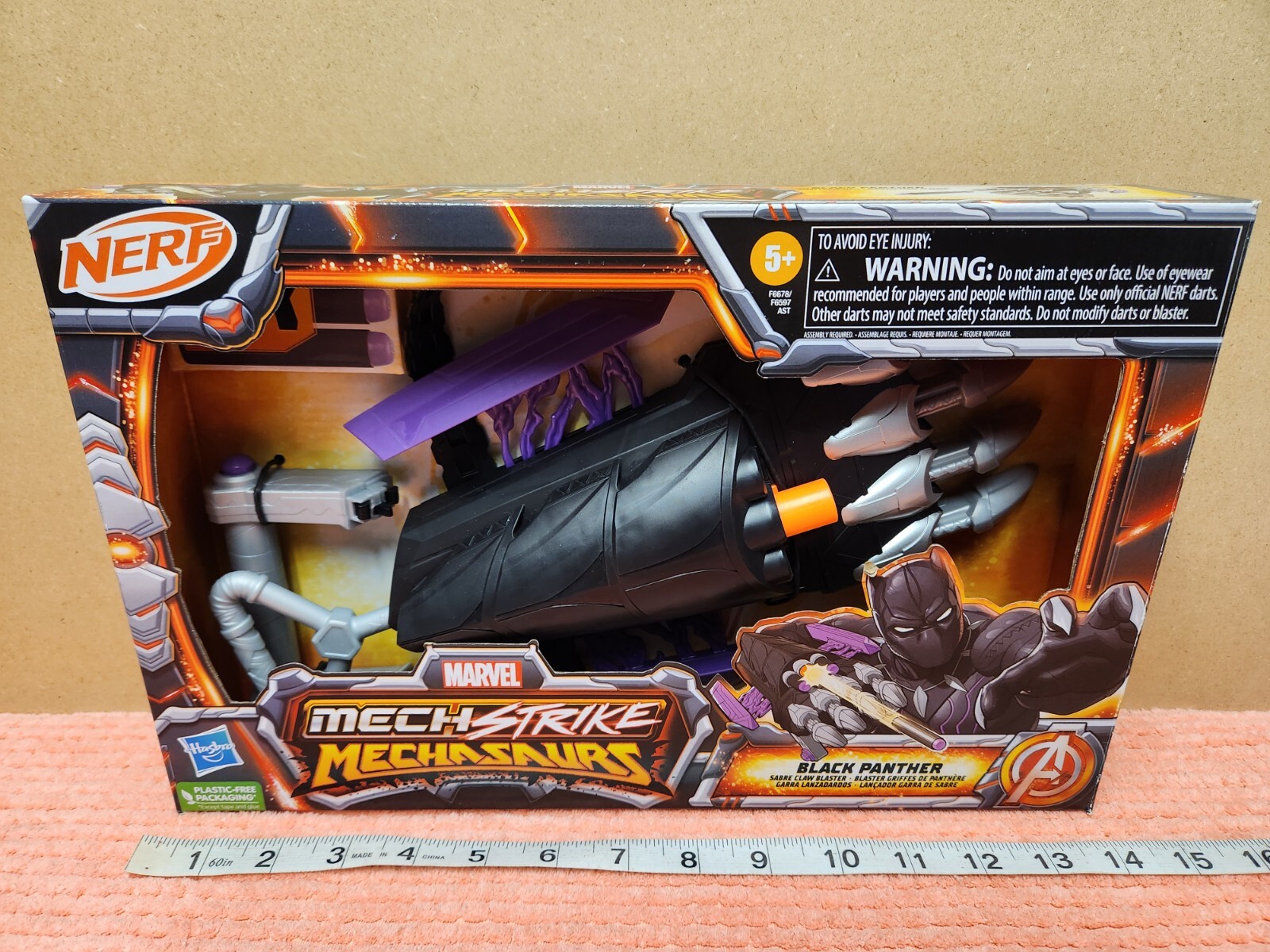 Hasbro Marvel Nerf Mech Strike Mechasaurs "Black Panther" Sabre Claw ...