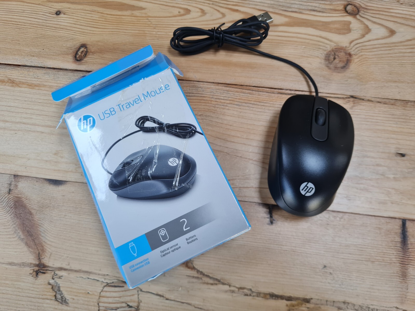 HP USB Travel Mouse - Black - Wired - NEW | eBay